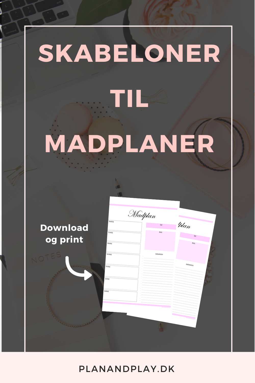 Madplaner til download og print - gratis skabeloner - Plan & Play